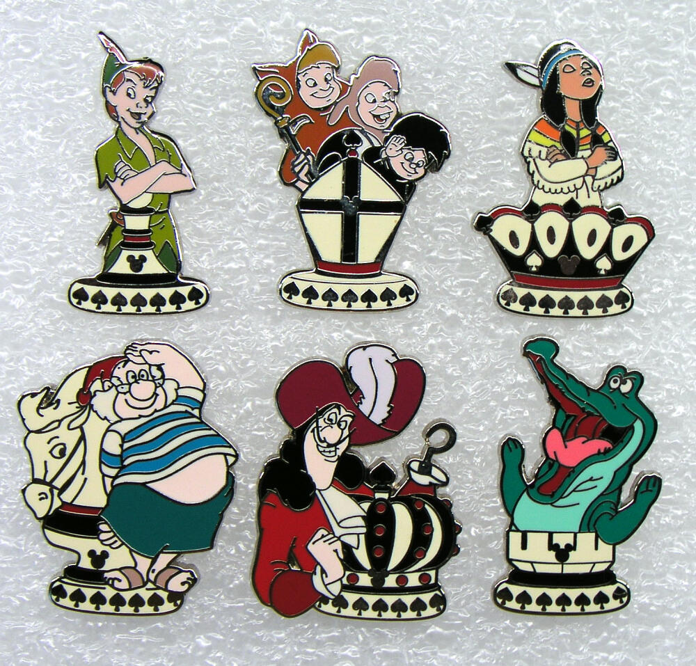DLR Hidden Mickey Series 2009: Peter Pan Chess Collection - Full Set ...