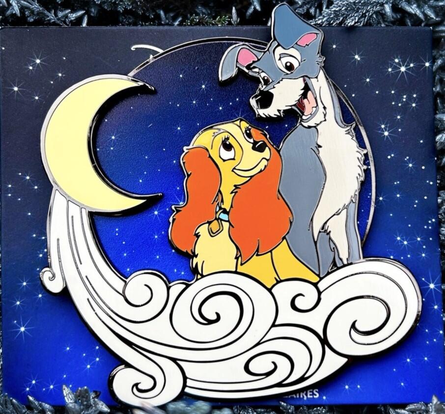 Moon & Swirl Couple Portrait - Lady & Tramp | PIN 92564
