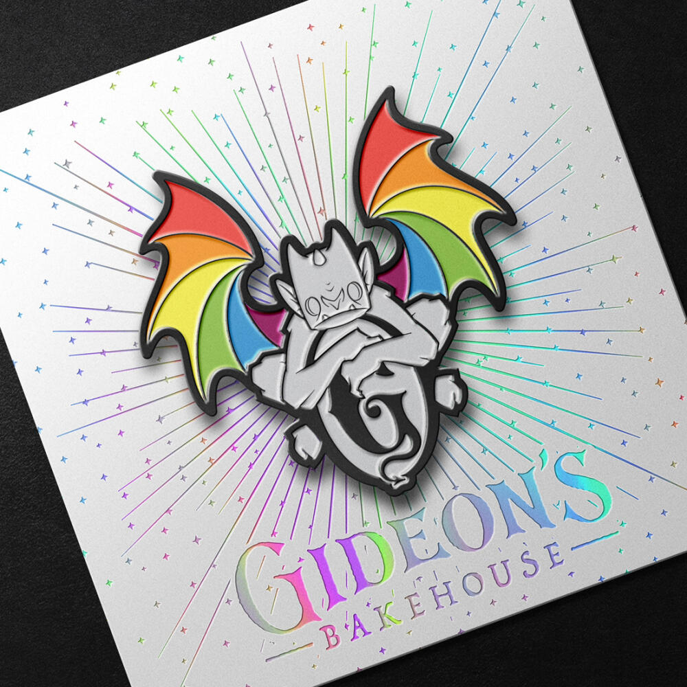 Gideon's Bakehouse - Pride 2021 - Black Rainbow Gargoyle with Logo ...