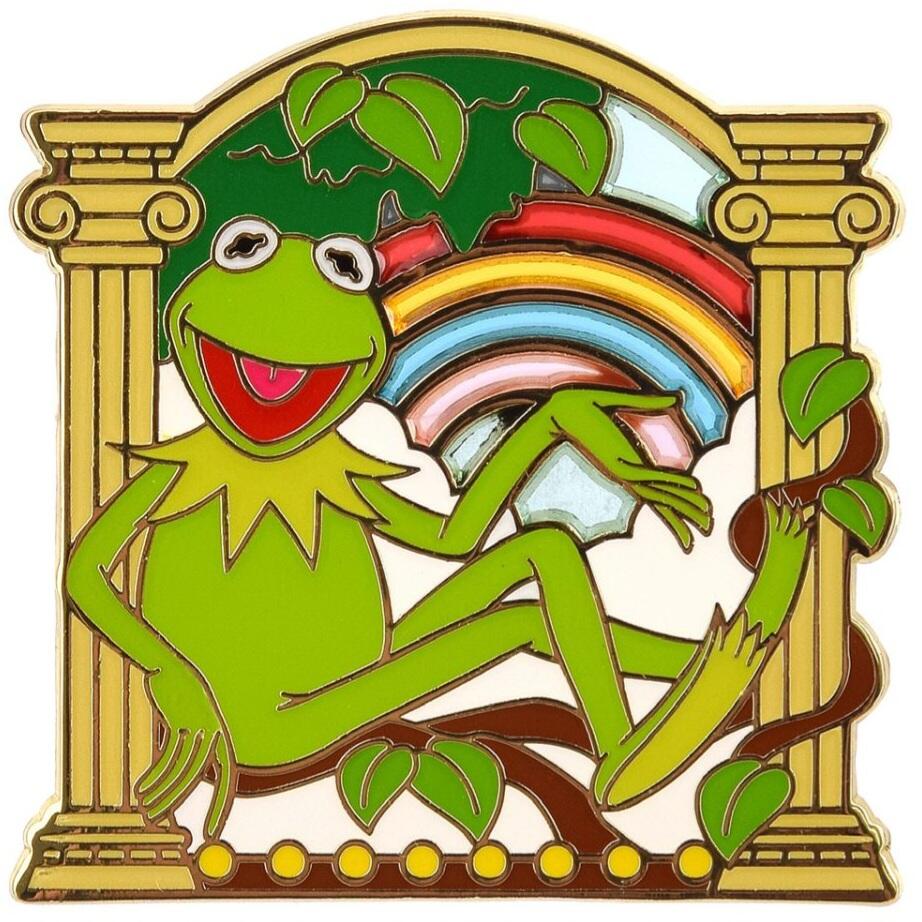 Disney Pins Blog (DPB) Exclusives: The Muppets Stained Glass Pin Series - Kermit with Rainbow ...