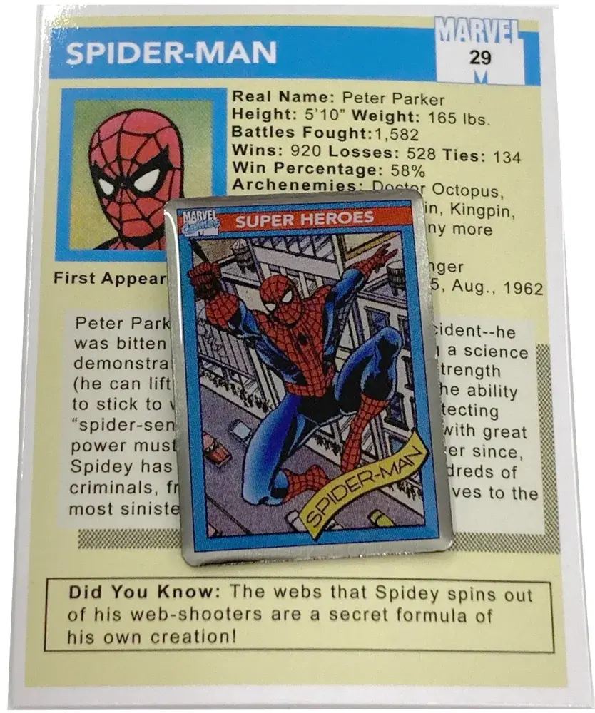 Small Planet (スモール・プラネット) - Marvel - Spider-Man Trading Card | PIN 94780