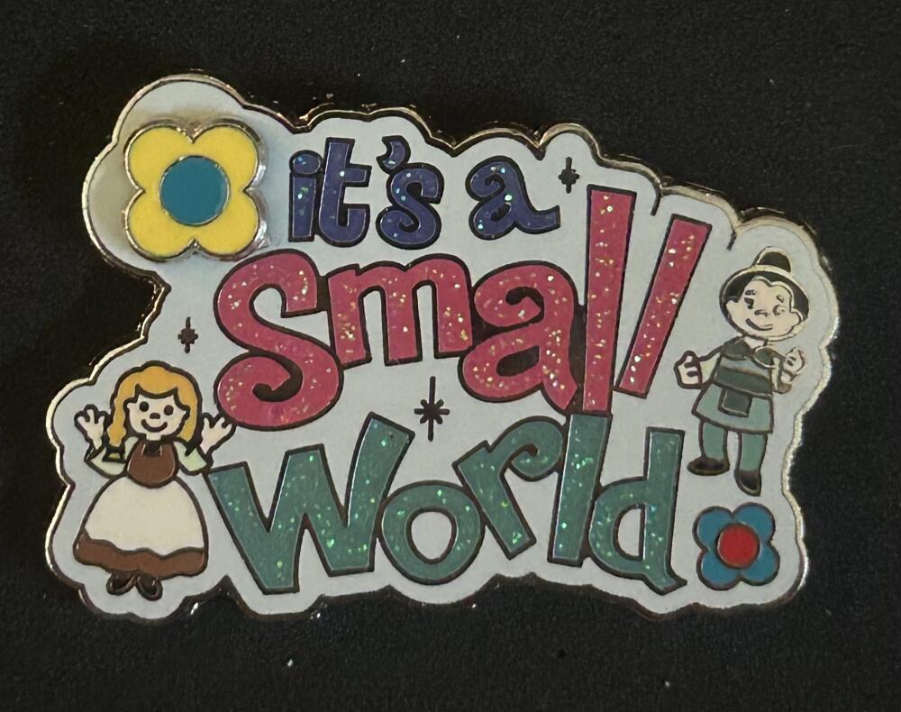 It's a Small World - It’s a Small World Glitter Logo with Flower | PIN 3624