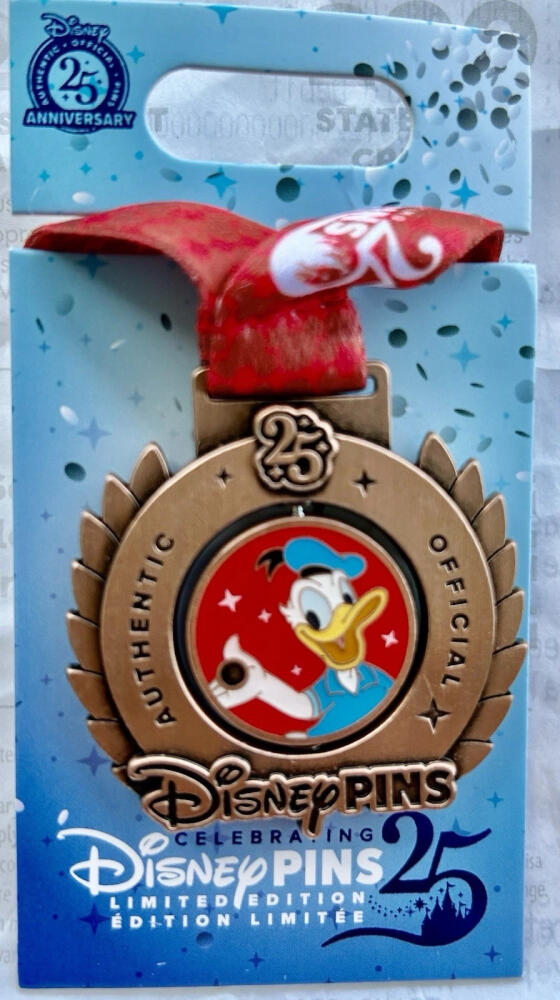 Celebrating Disney Pins 25: Medals - Donald Duck / Artist Proof Spinner ...