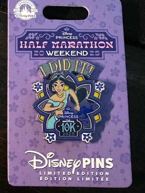 Princess Half Marathon Weekend 2025 - Jasmine 10K I Did It | PIN 97625
