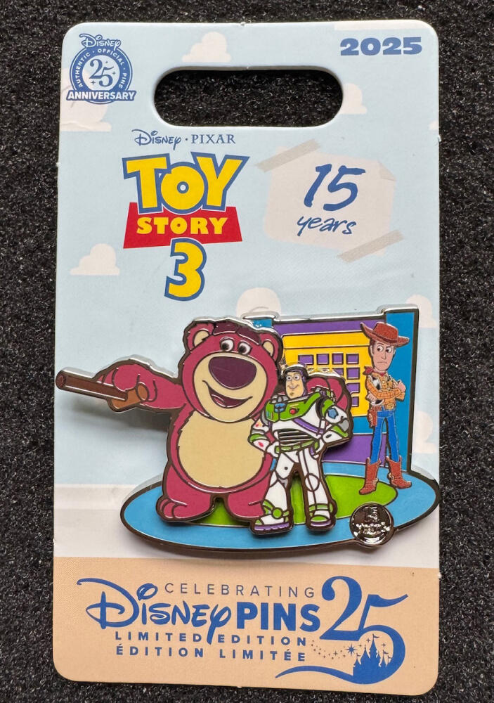 Toy Story 3 15th Anniversary - Buzz, Woody, and Lotso | PIN 99564