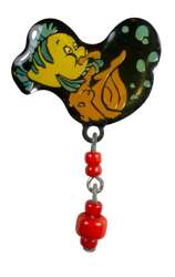The Little Mermaid Dangle Series - Flounder Playing Shell Saxophone ...